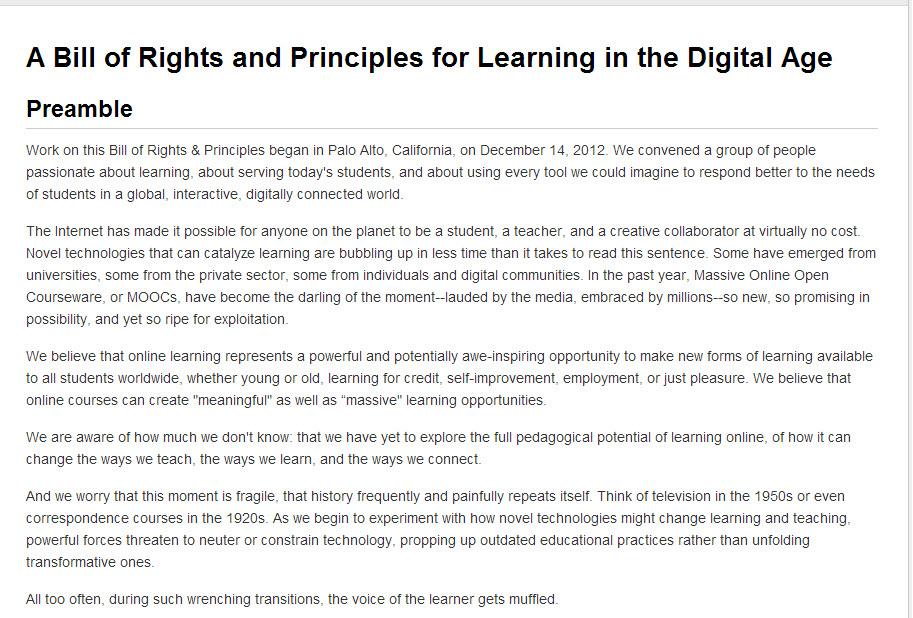 CGCCtek: Learner's Bill of Rights