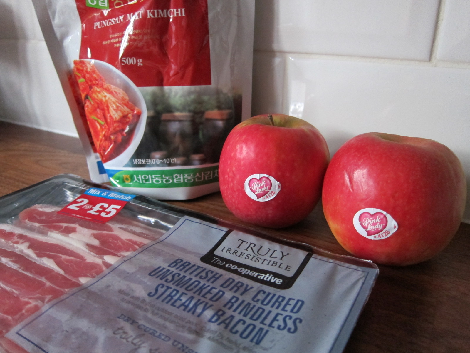 Weird & Amazing Food Combination Recipe | Pink Lady Apple Kimchi with ...