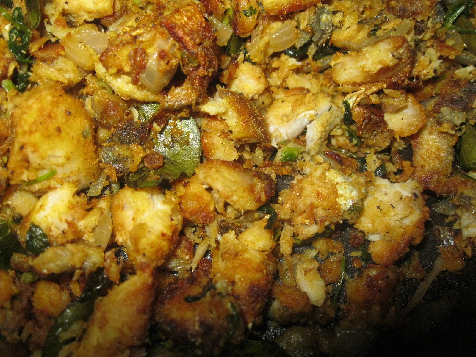 Amrita's kitchen: Shredded fish stir fry (sheela meen puttu varuval)