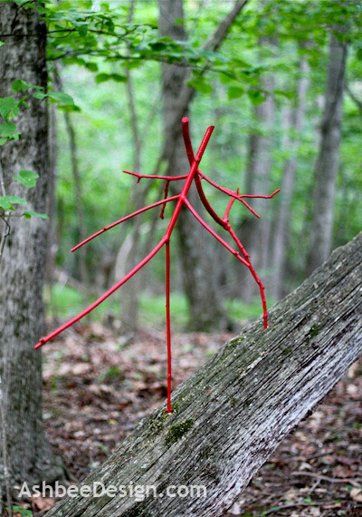 Ashbee Design: Red Dancing Sticks in the Woods