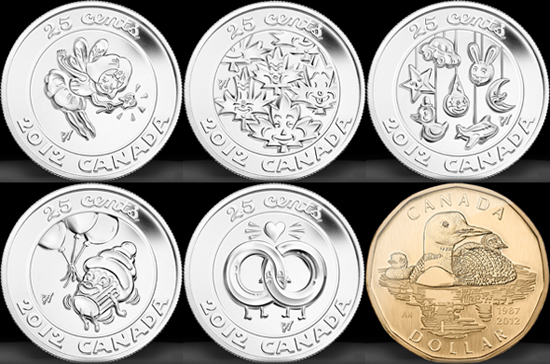World Coin News: Canada 2012 - Special sets' quarters and dollar