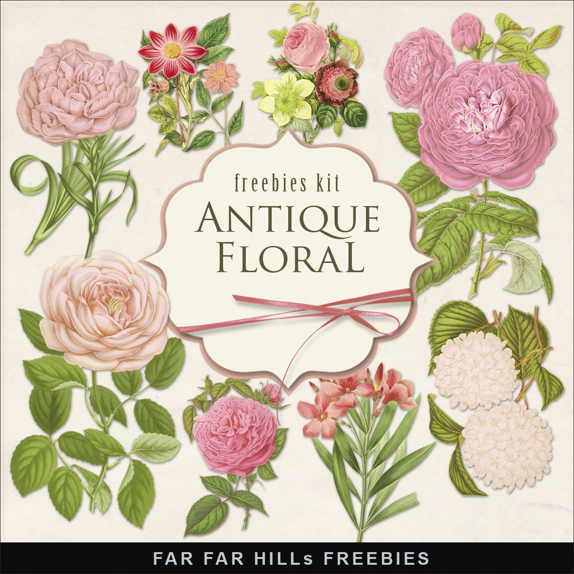 New Freebies Kit - Antique Floral:Far Far Hill - Free database of ...