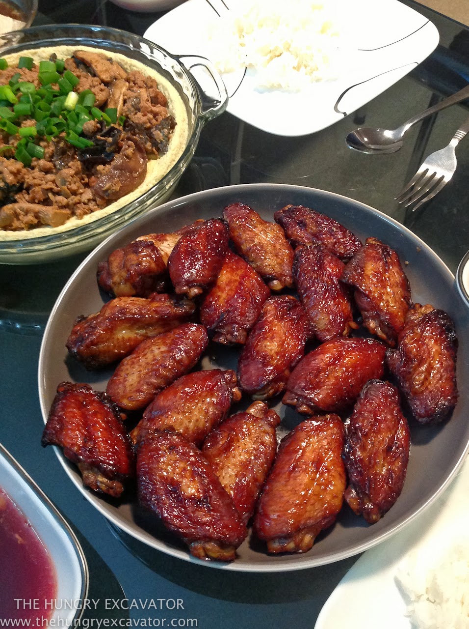 The Hungry Excavator: Dad's Grilled Chicken Wings (with Chinese Rose ...