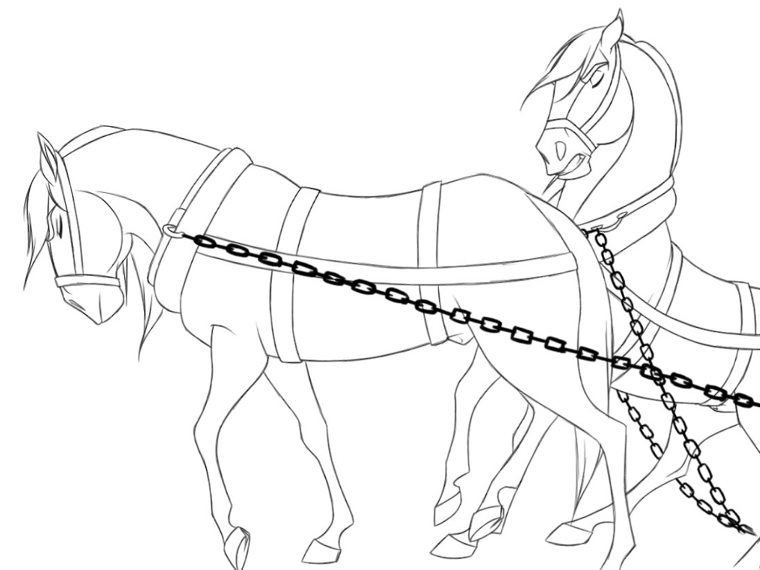 Stallion Line Art