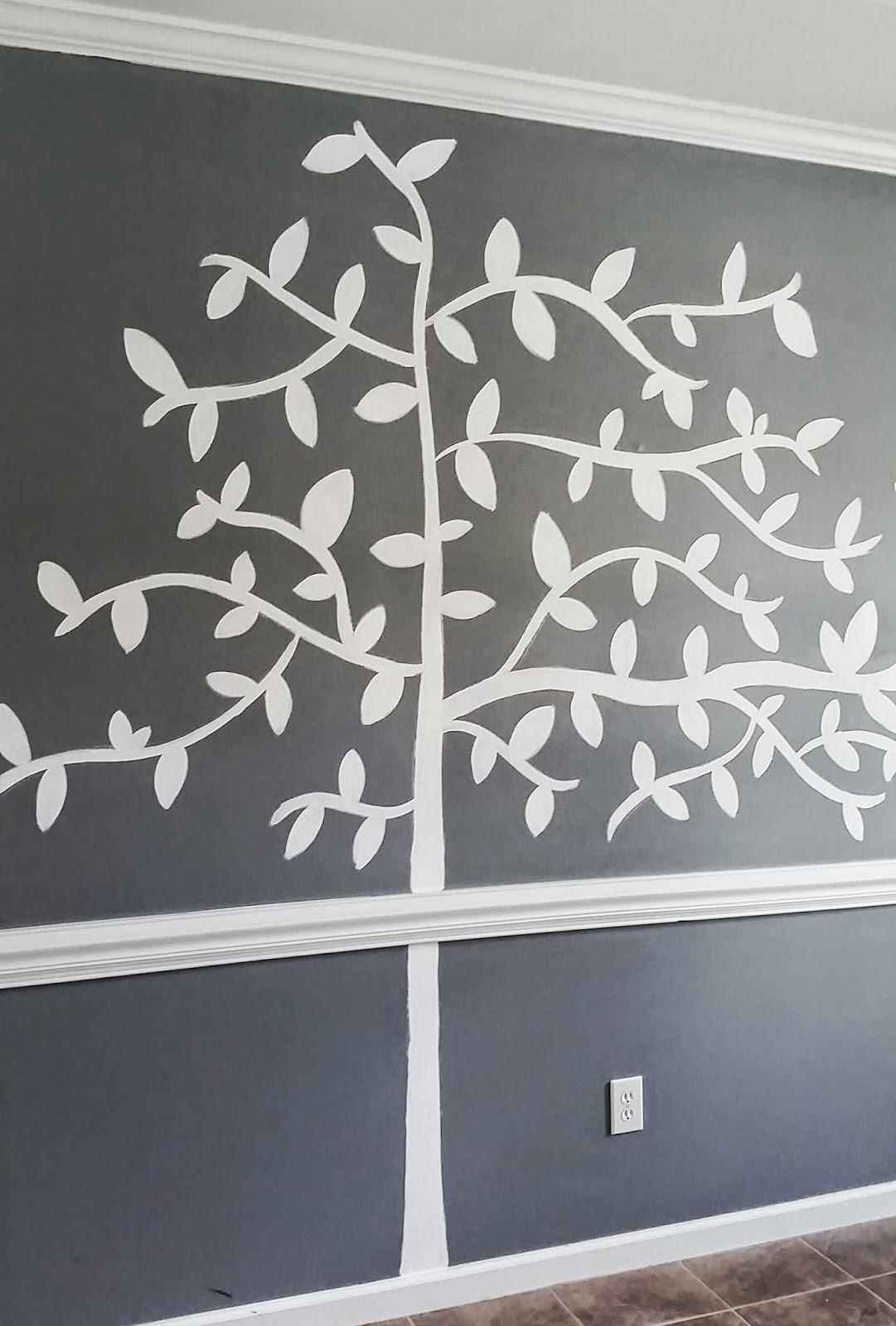 Happily Me : Dining Room Makeover: Hand-painted Trees