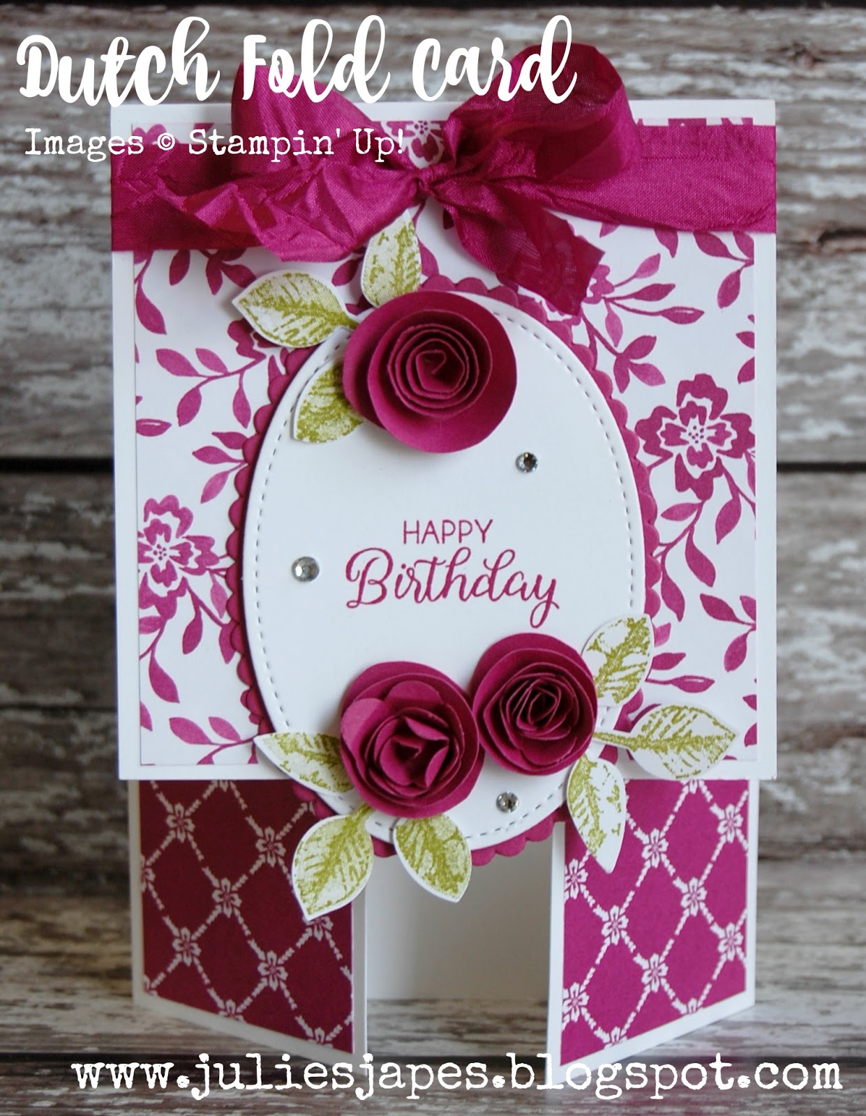 Berry Burst Dutch Fold Card - The Paper Haven