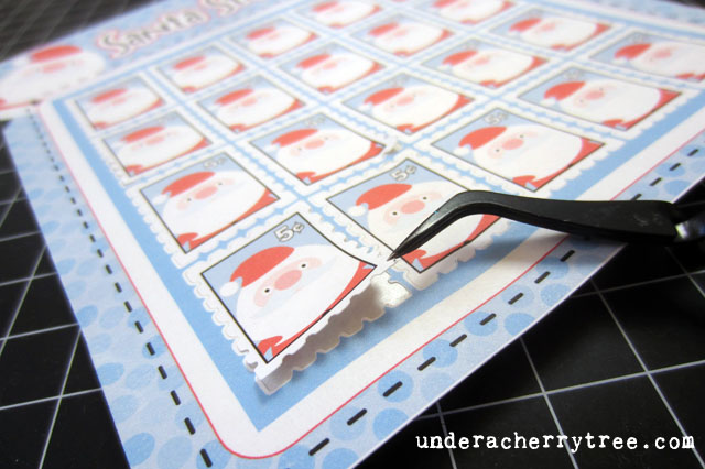Under A Cherry Tree: How to Make Santa Stamps (Stickers)