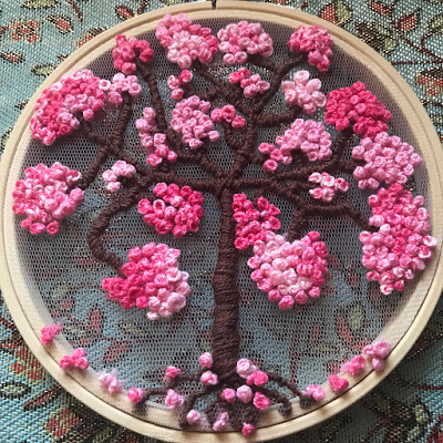 Cherry blossom tree inspired embroidery | Doctor stitch
