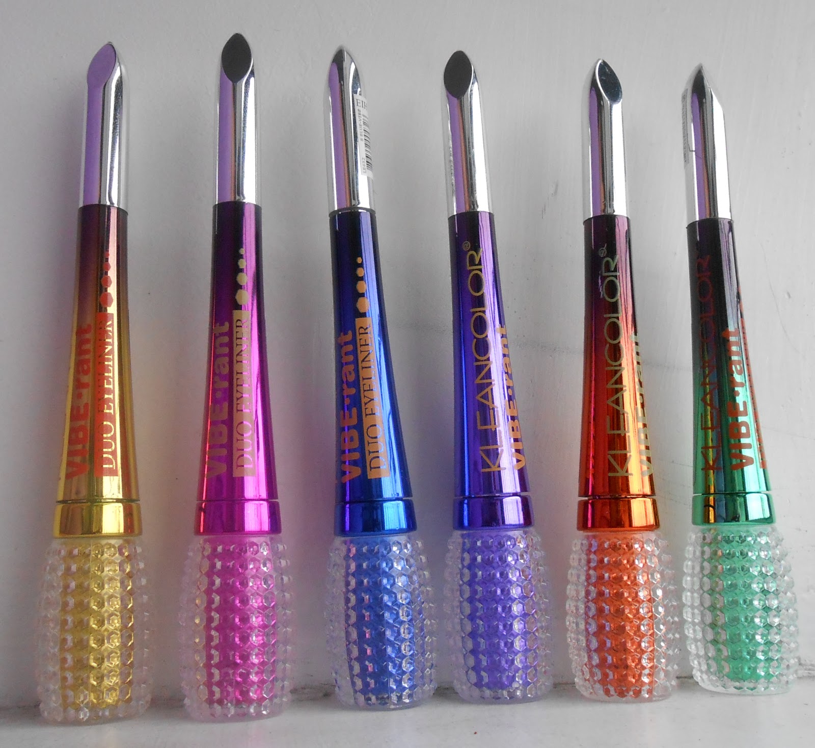 Confessions of a Cosmeholic: Kleancolor Vibe-rant Duo Eyeliner Swatches ...