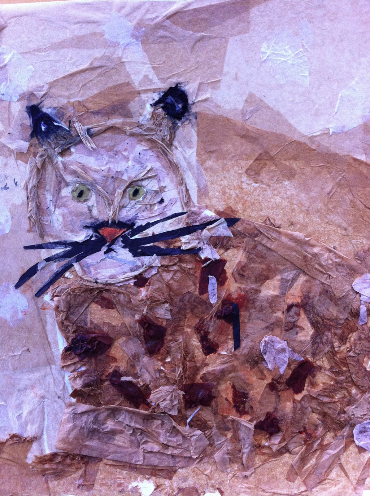 Fine Arts for Kids: Animal Portraits - Tissue paper collage