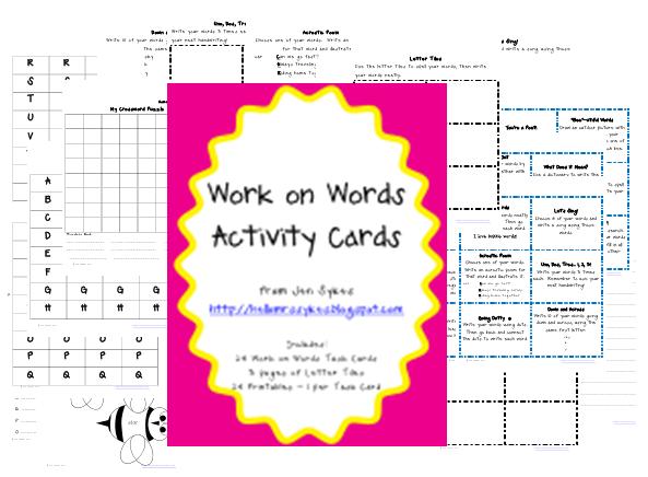 Working on Words Activities (& a Quick Sale!) - Hello Mrs Sykes