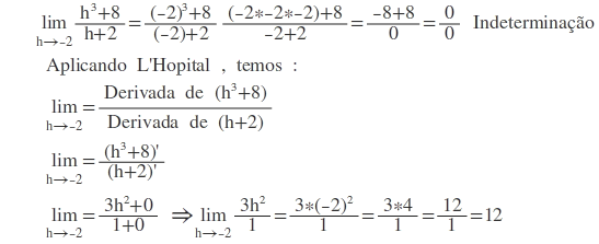 exercícios resolvidos sobre formas indeterminadas de limites