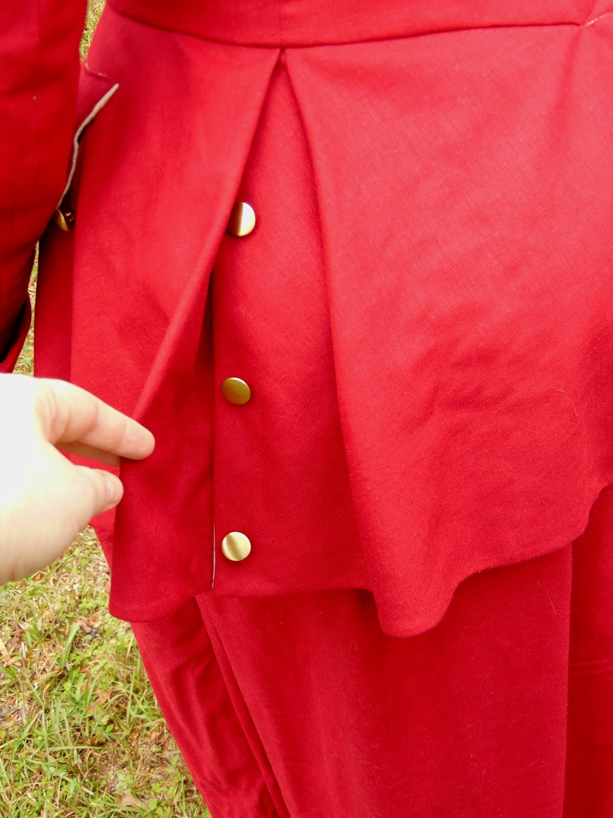 The Antique Sewist: JP Ryan Riding Habit - Red Linen