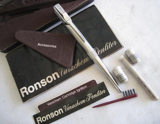 TOKO ANTIEK RETRO: VINTAGE UNIQUE PEN + LIGHTER " RONSON VARACHEM ...