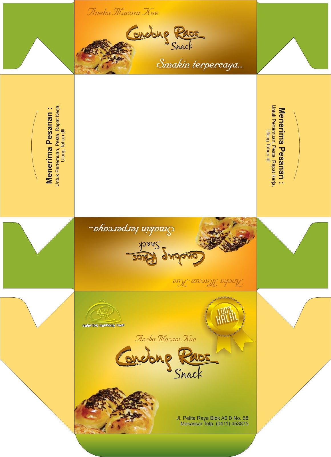 The Zaki: desain kardus snack