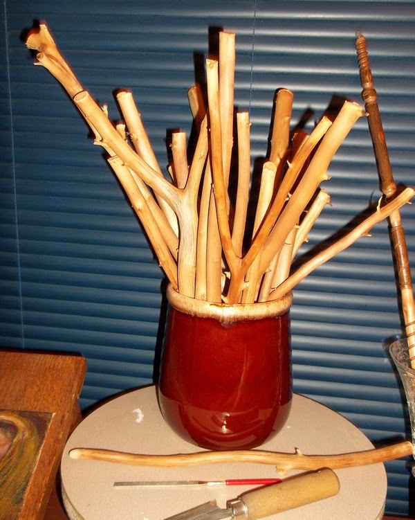 Wands by Tree: Apple Wand Blanks Cured