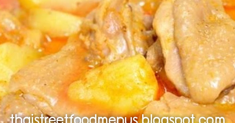 Thai Chicken Yellow curry menu (Keang-Kari-Khai) - Thai food menu Thai ...