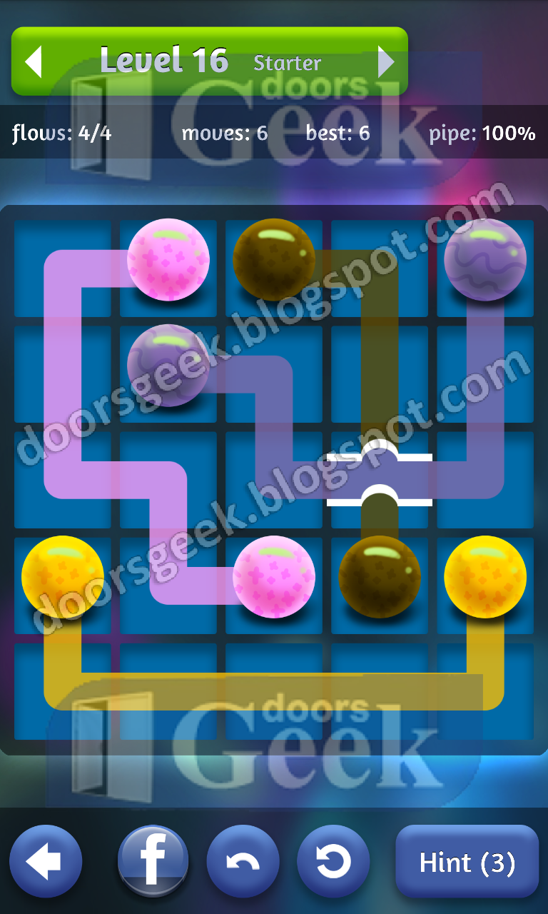 Flow Frenzy Bridges [Starter] Level 16 ~ Doors Geek