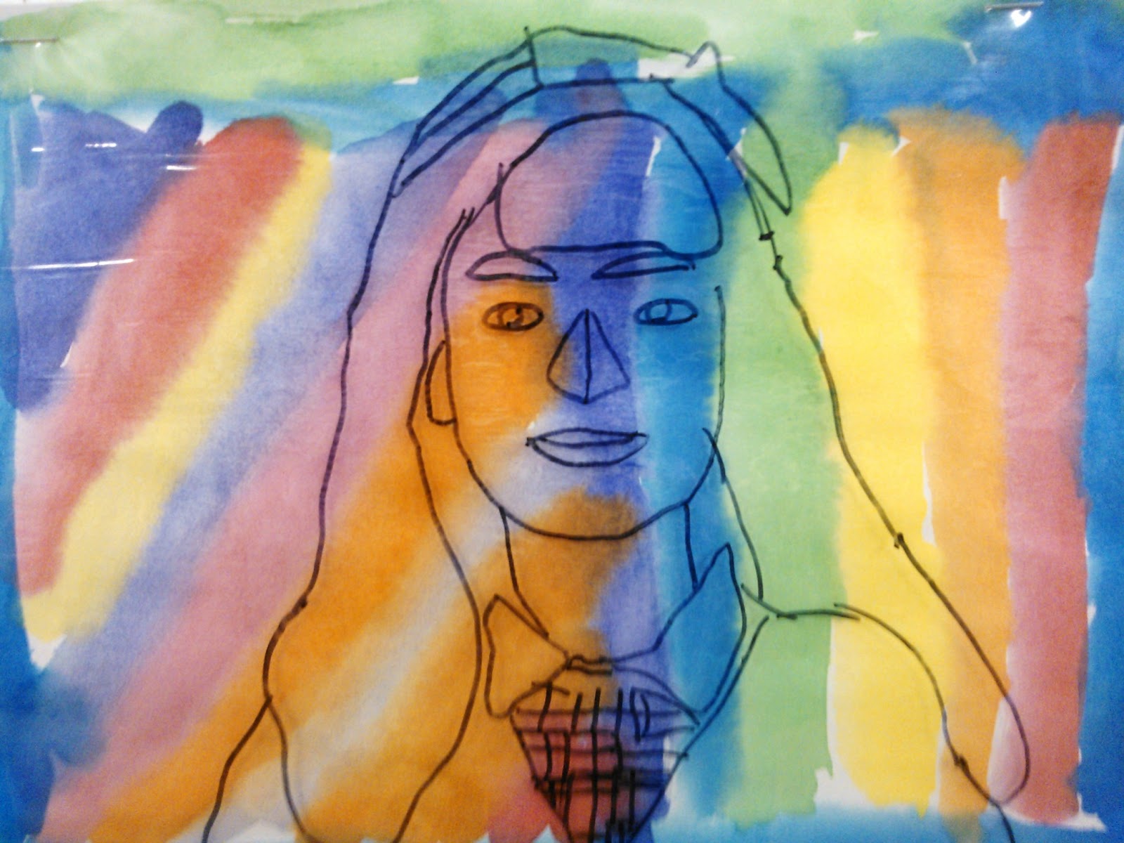 Miss M's Art Room: 3rd Grade Watercolor Self Portraits
