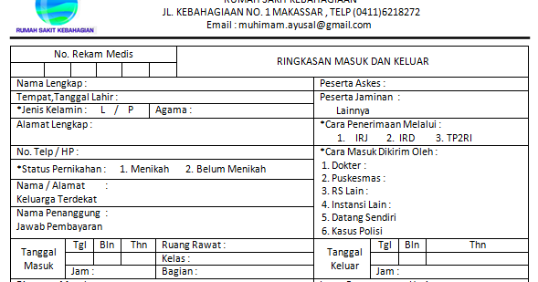 Formulir Rumah Sakit Formulir Rumah Sakit