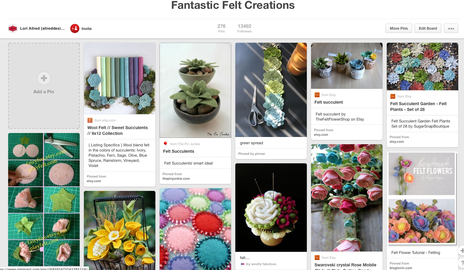 Allred Design Blog: Inspired by Pinterest: Felt Succulents DIY