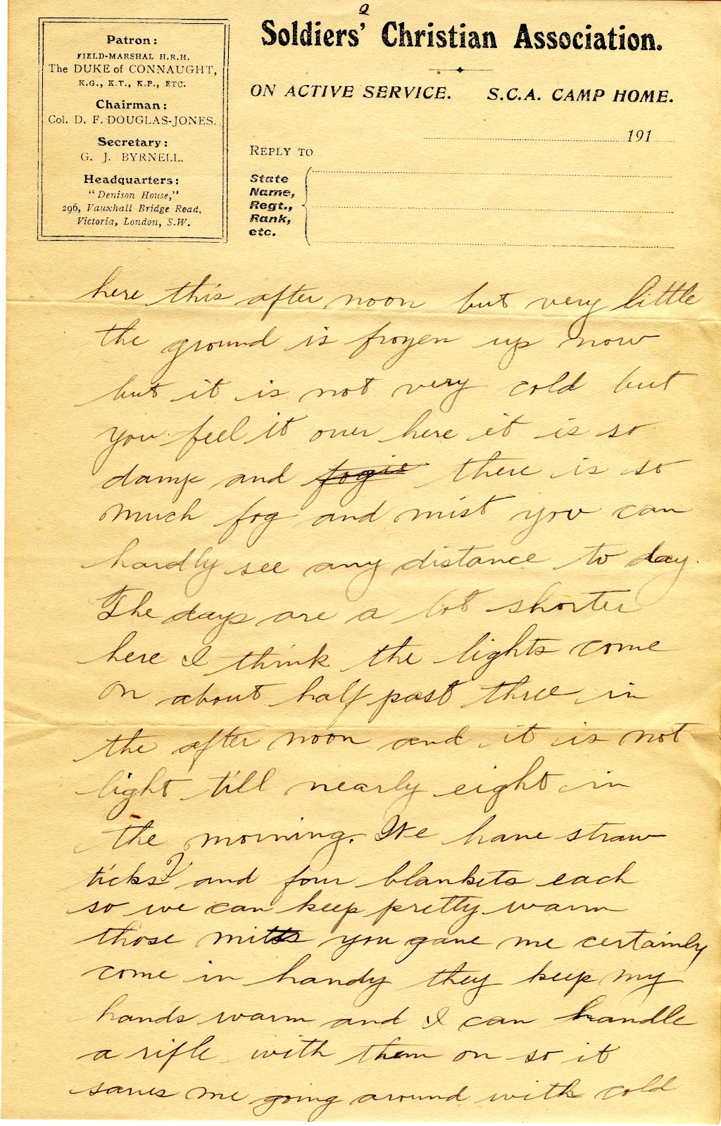 Letters From World War One: Dec. 14, 1916 Bramshott Camp