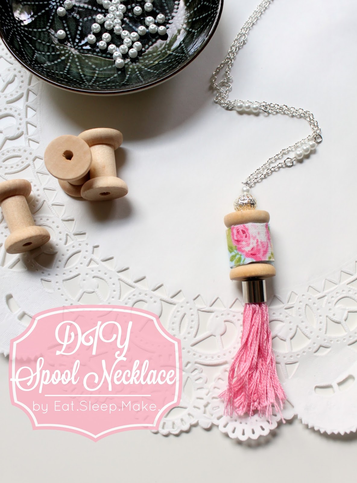 EAT+SLEEP+MAKE: Michaels Makers: DIY Spool Necklace and Hanging Planter