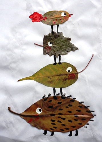 leaf animals ~ Art Craft Gift Ideas