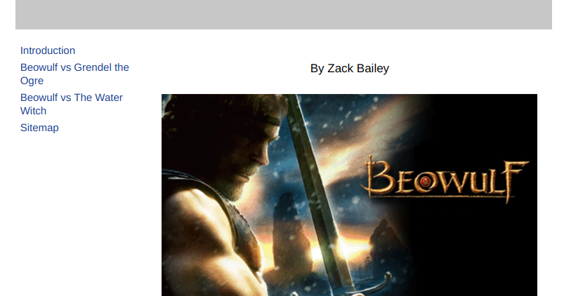 Mythology and Folklore UN-Textbook: Project Ideas: Beowulf