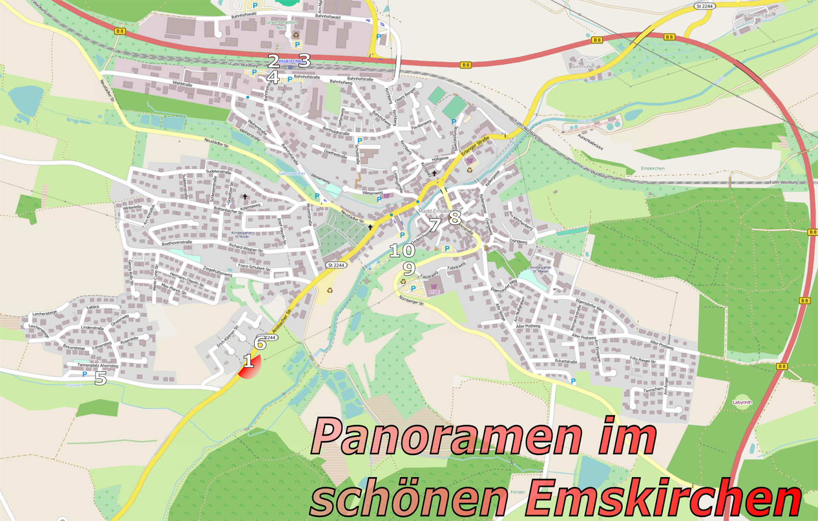 Heribert Breidsamers Reiseführer Emskirchen: Panoramen in Emskirchen