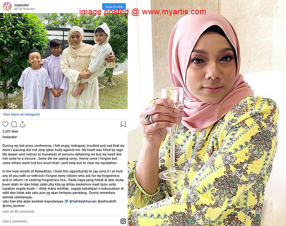 MYARTIS.COM | MYARTIS | MY | ARTIS: LINDA RAFAR: "SELESAI CARA BAIK ...
