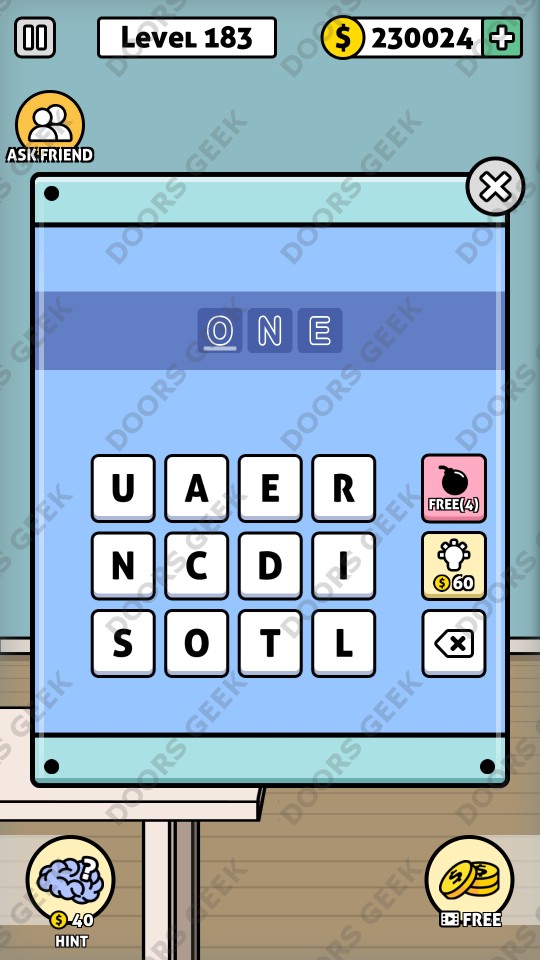 Escape Room: Mystery Word Level 183 Answer ~ Doors Geek