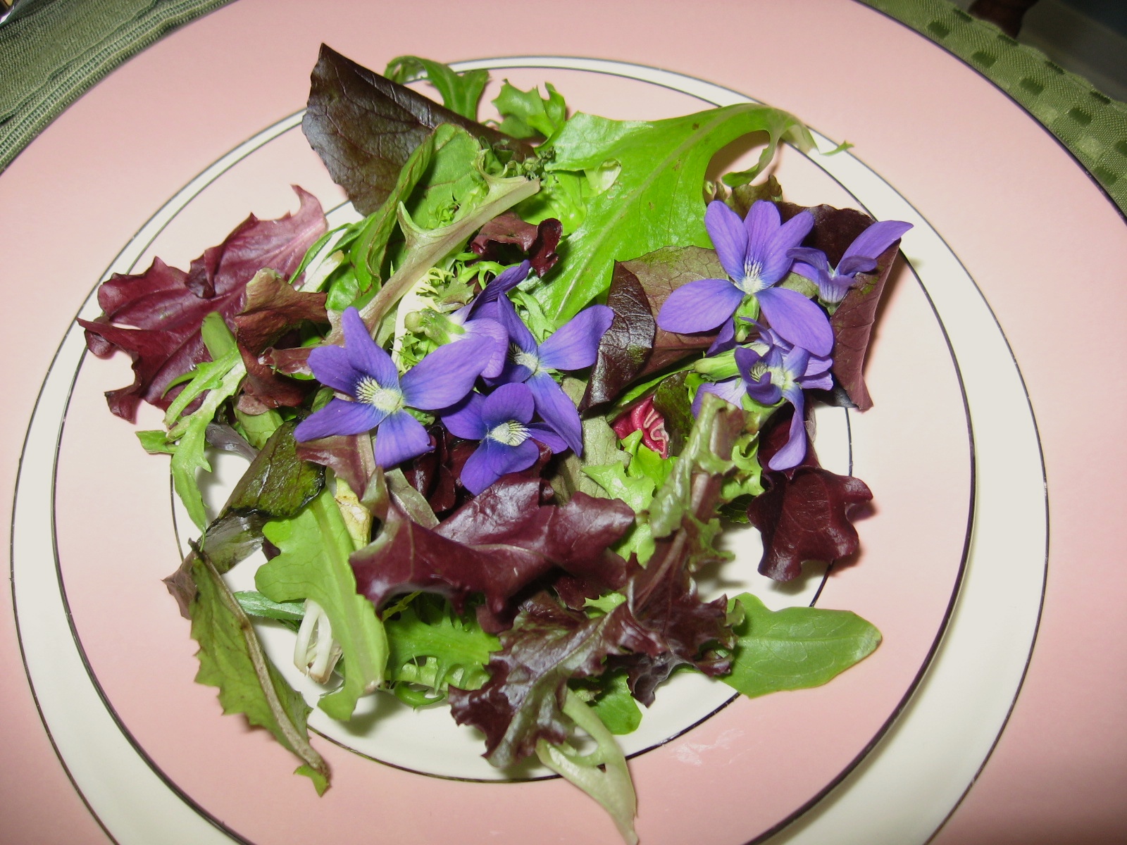 Hungry for Homemade: Easter menu: violets and some other food