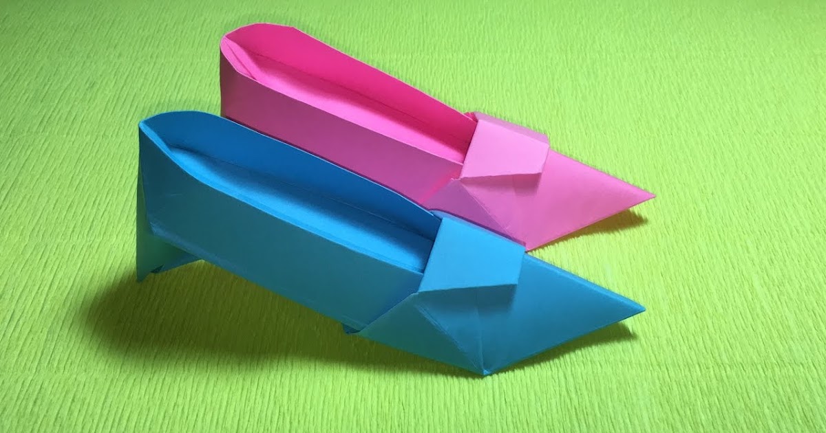 Origami high heels design - shoe tutorial DIY