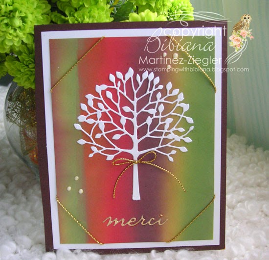 Stamping with Bibiana: CAS Merci Fall Card