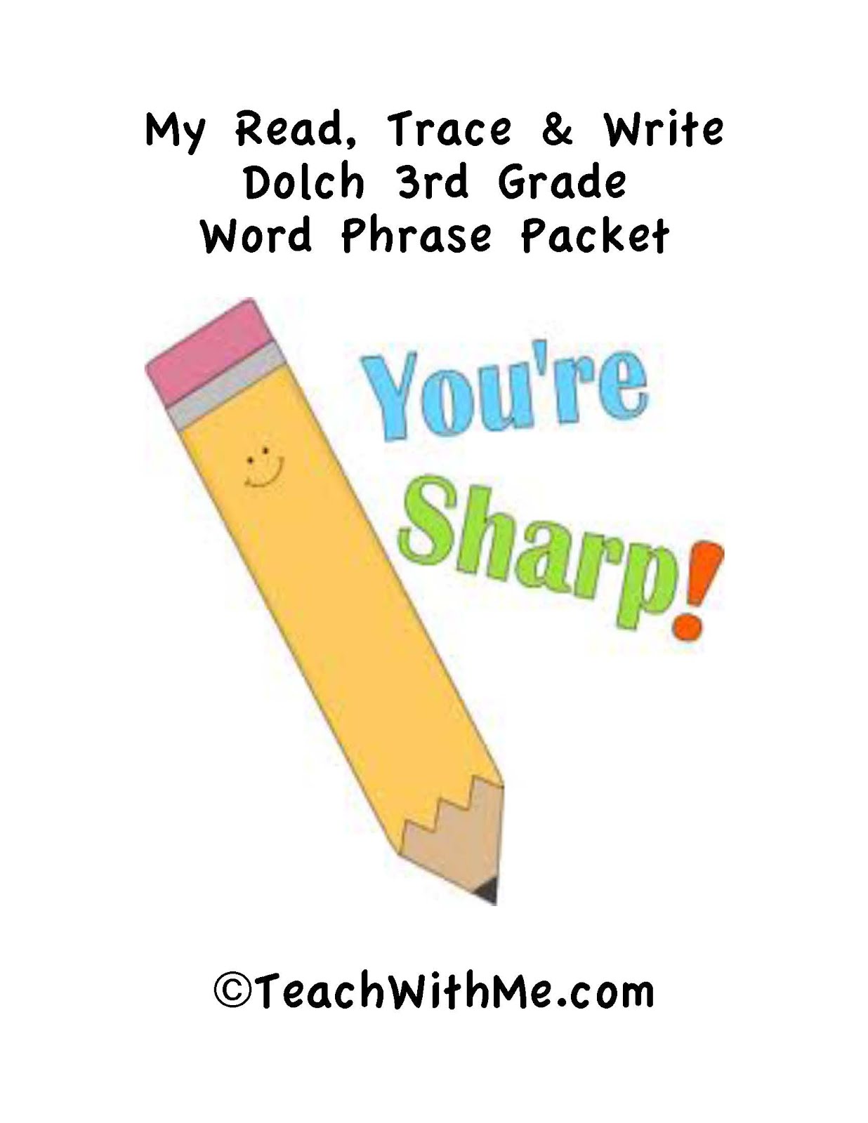 Classroom Freebies Too: 3rd Grade Dolch Word Phrase Packet