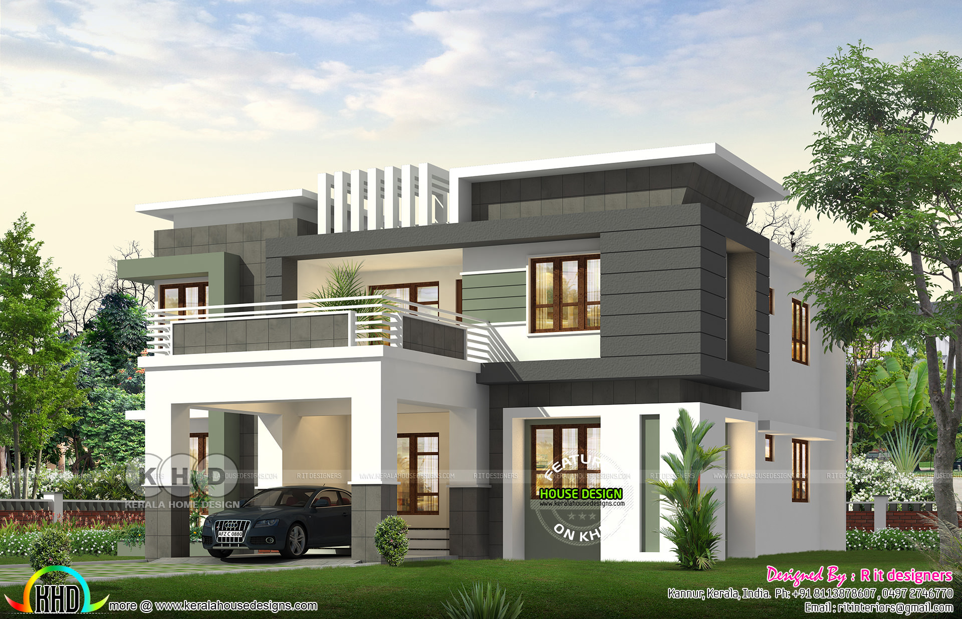 3005 sq-ft modern contemporary 4 BHK house - Kerala Home Design and ...