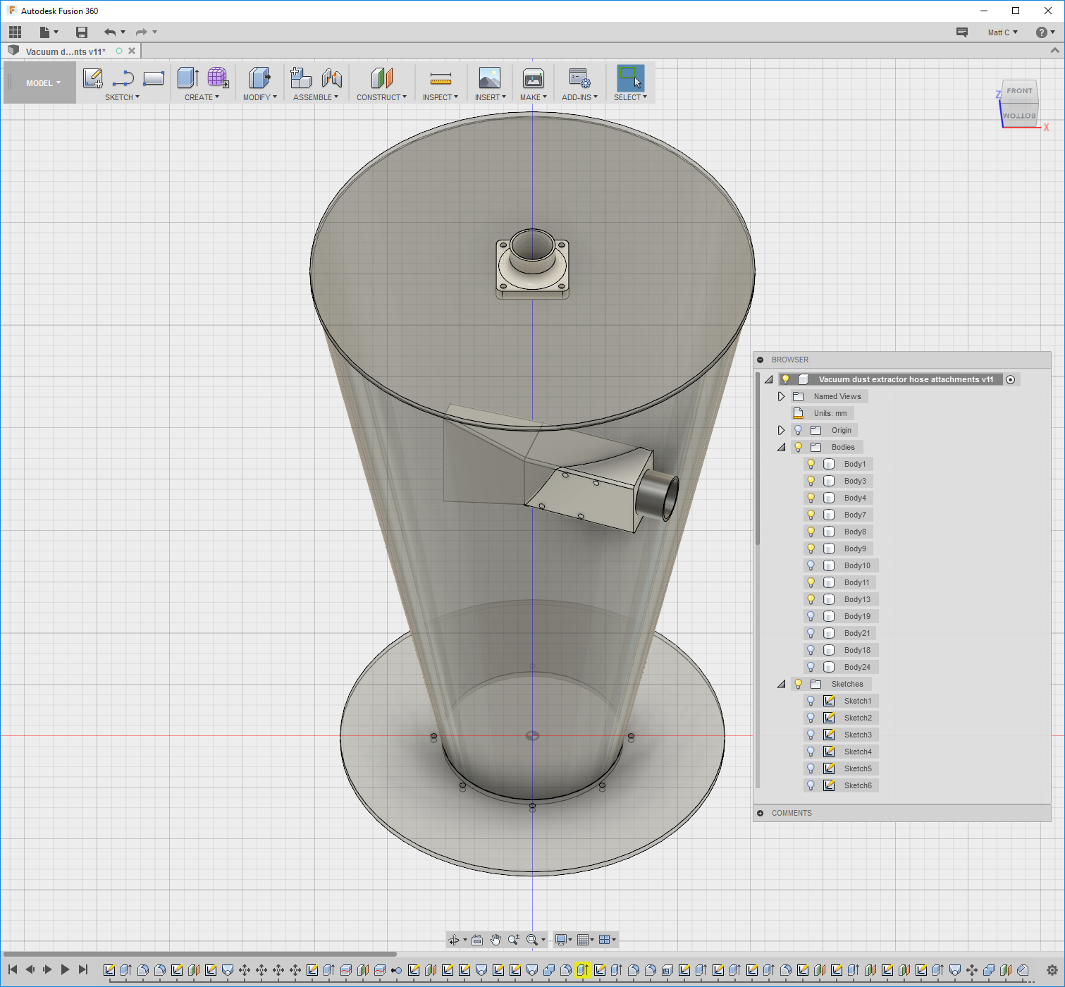laserphile: Cyclone Dust extractor for CNC router