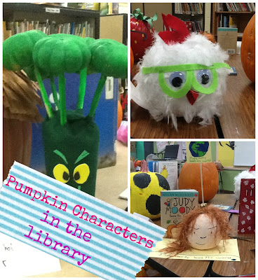 Mrs. Stembrarian: Favorite Character Pumpkins in the Library!!
