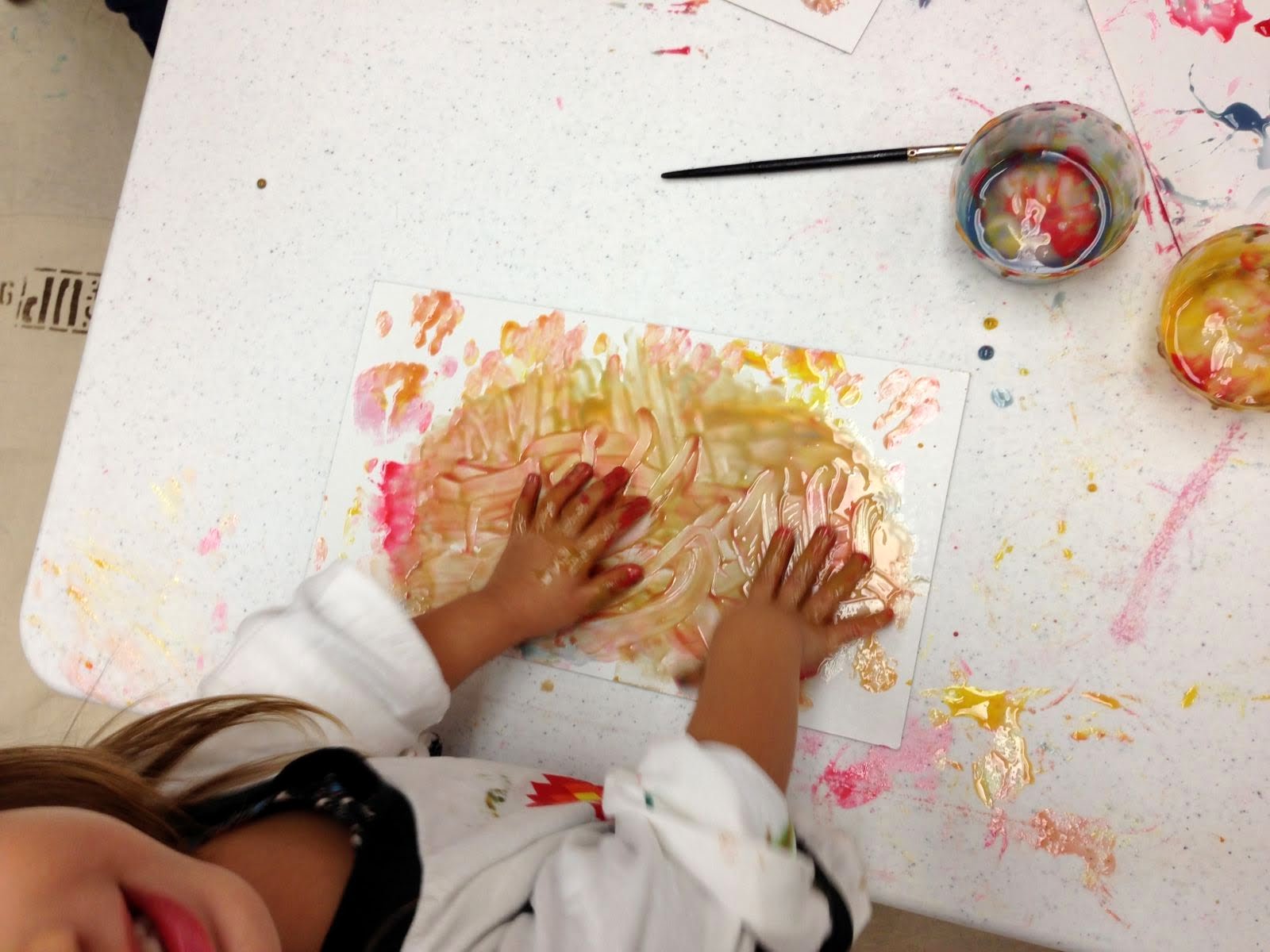 Toddler Art: Milk Painting : library makers