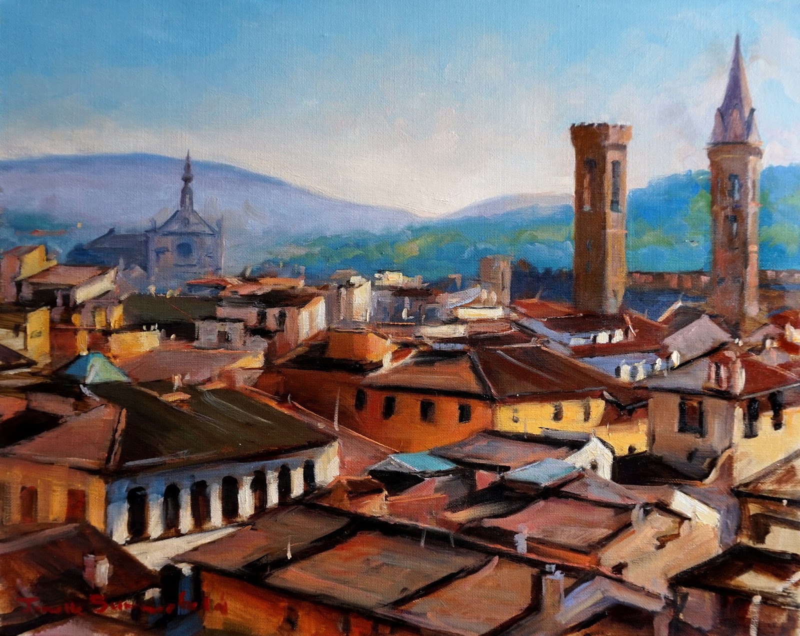 Jonelle Summerfield Oil Paintings: Florentine Rooftops