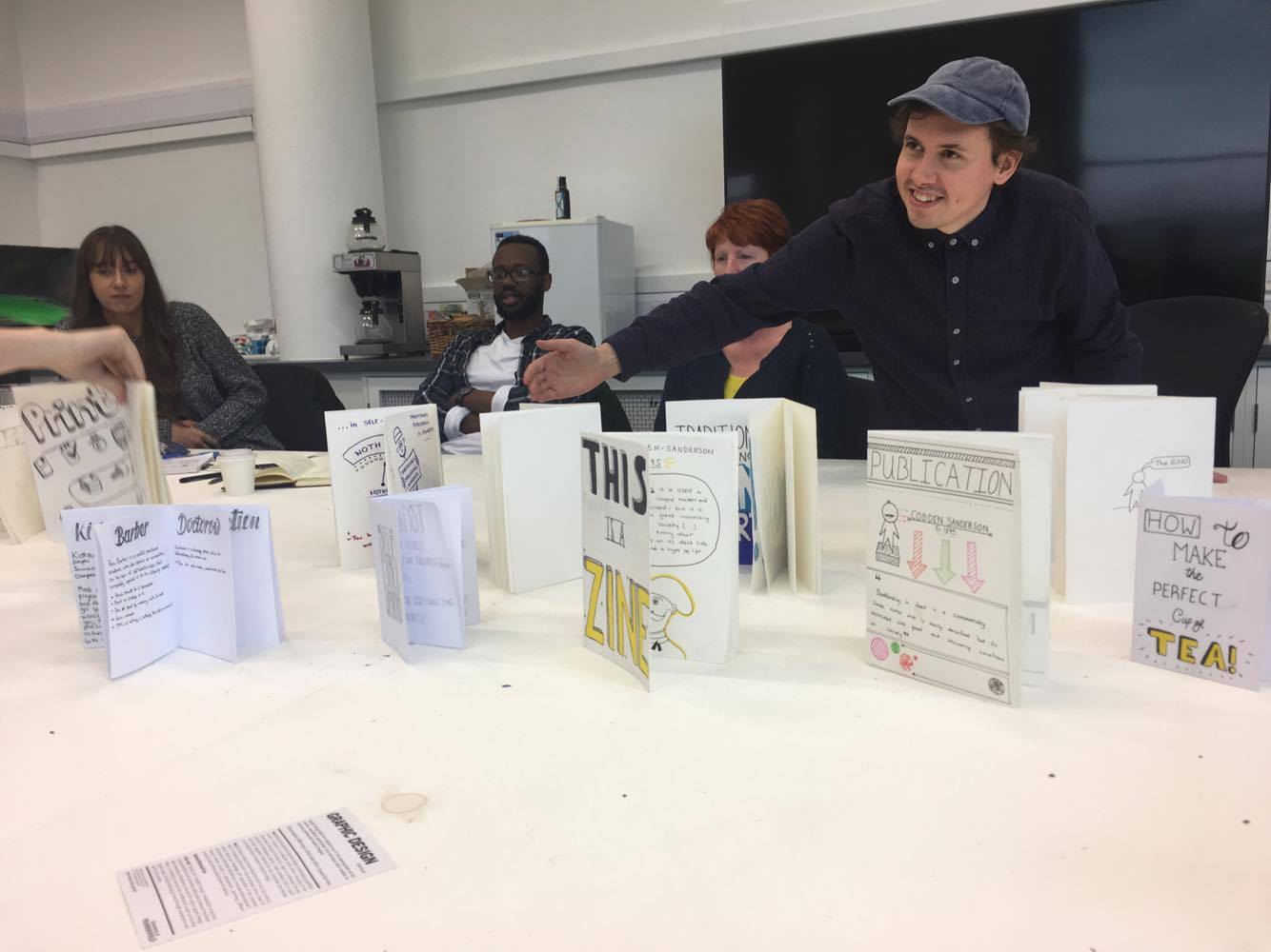 Creating zines with Christian