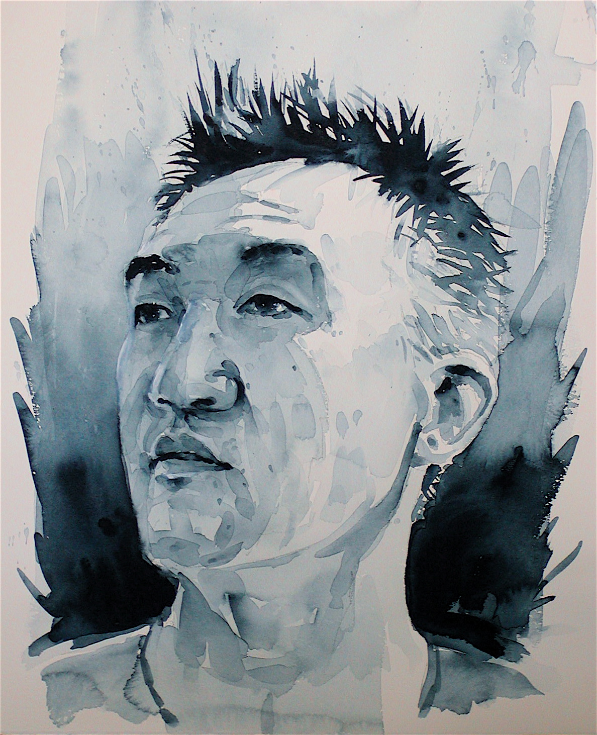 David Lobenberg: BEAUTIFUL B@W WATERCOLOR PORTRAIT STUDIES!