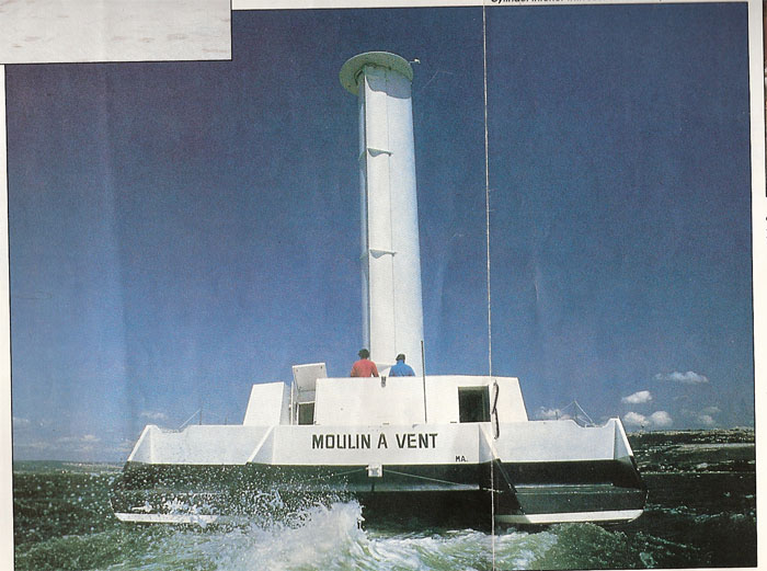 El Alcyone, un barco propulsado por turbovelas