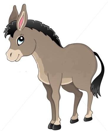 Planse de colorat si fise pentru copii: MAGARUL - IMAGINI cu Animale ...