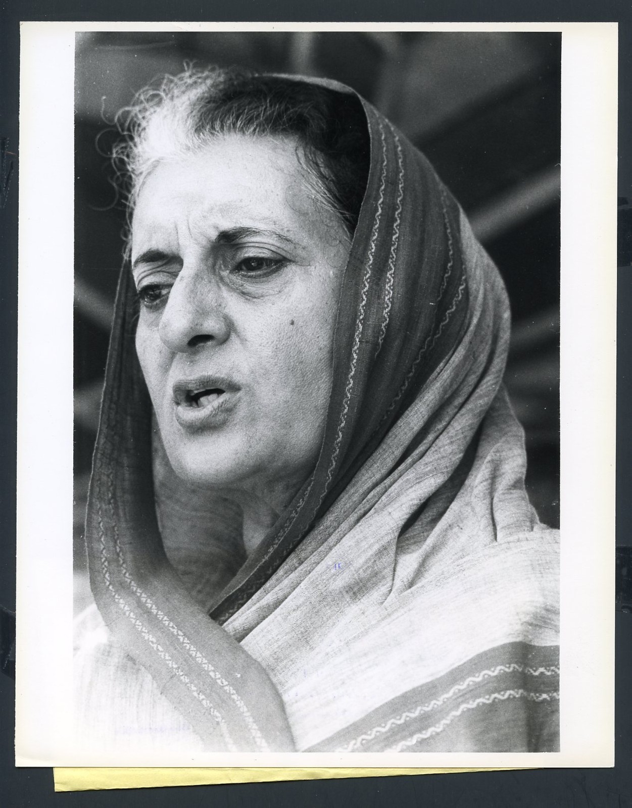 Portrait of Indira Gandhi - 1978 - Old Indian Photos