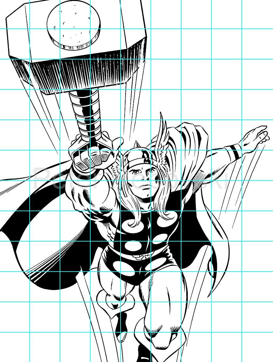 Mr. MintArt: Superhero grid drawing