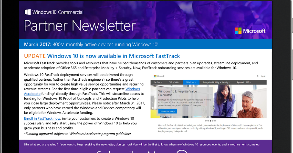 - Robert's BlogSpot: Windows 10 Partner newsletter