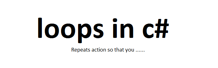 loops in C#