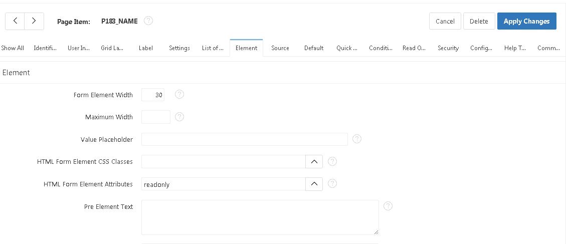 Qaium's IT Demonstration: Make a Oracle Apex 5.1 Item Readonly Qaium's IT Demonstration: Make a Oracle Apex 5.1 Item Readonly